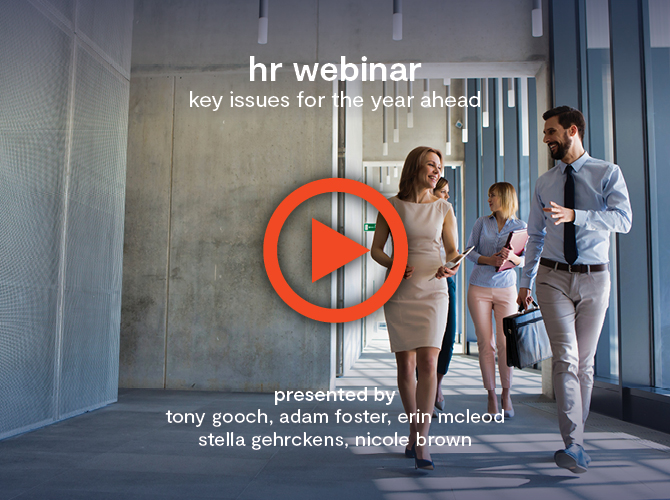 HR Webinar - key issues for the year ahead - Macpherson Kelley